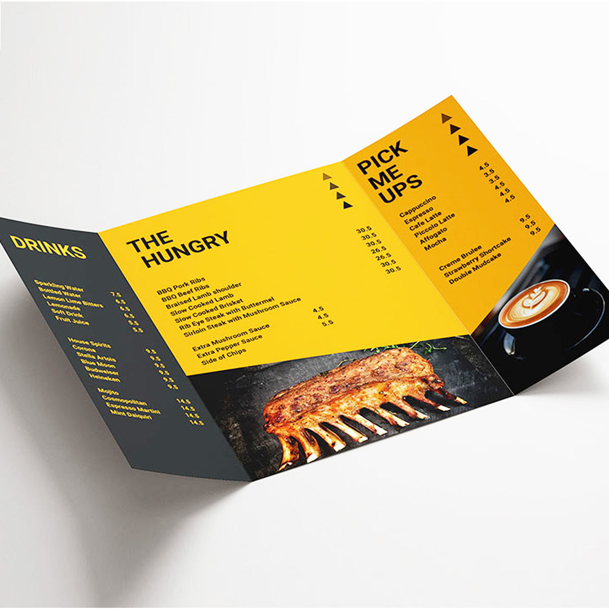 Folded Gloss Laminated Menus — Print Stuff